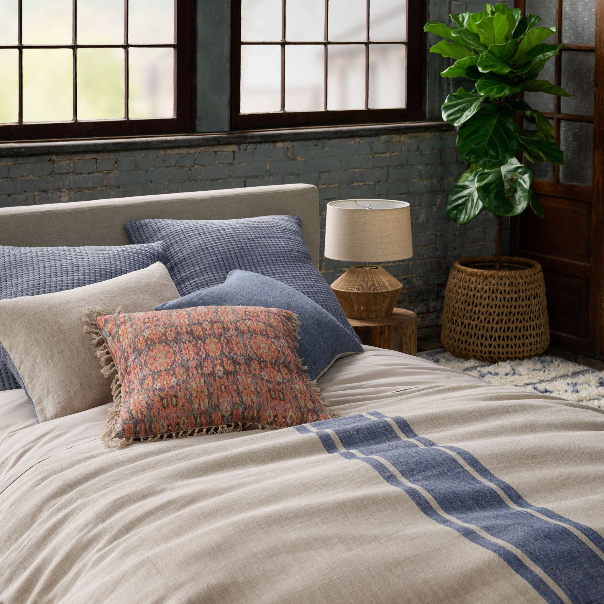 Anatolia Linen Decorative Pillow by Pine Cone Hill | Fine Linens