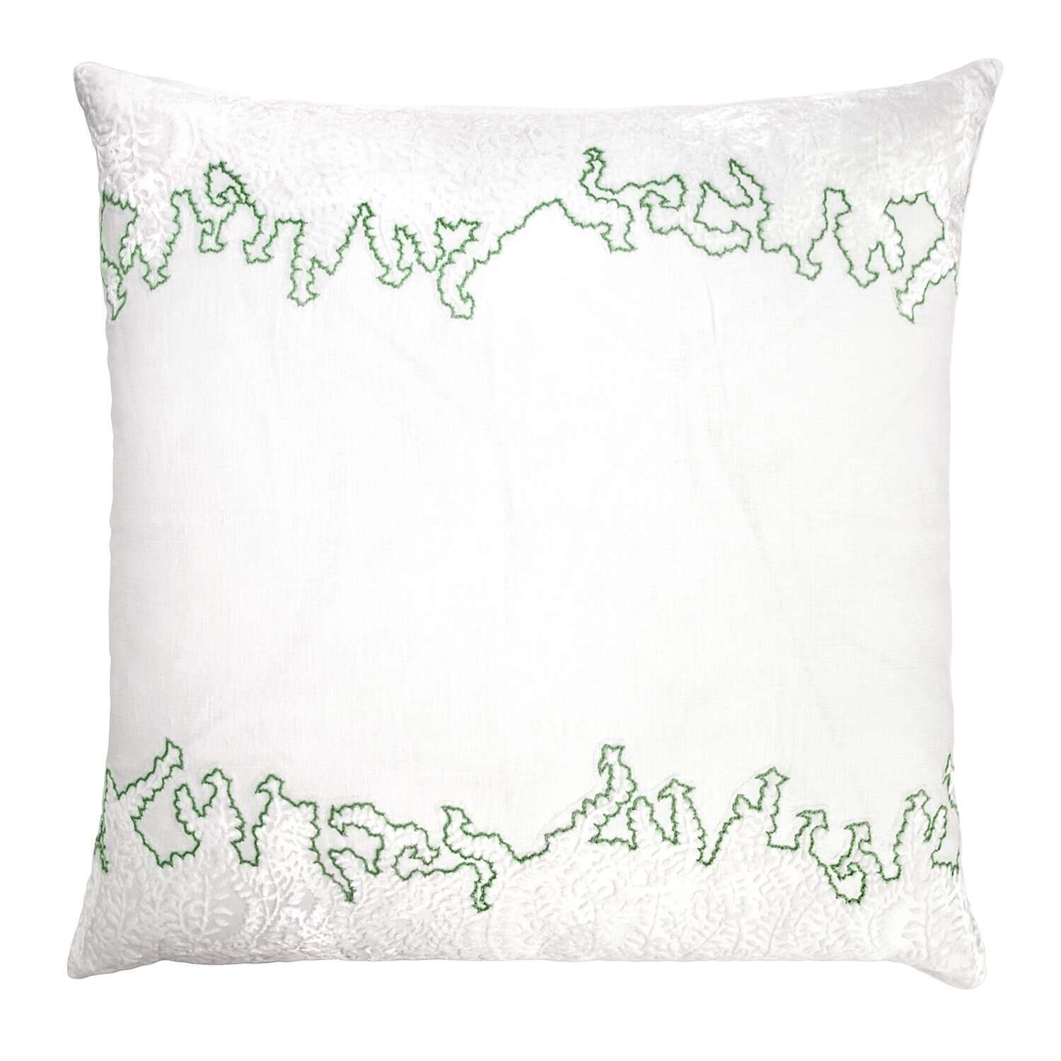 Ferns Appliqued Linen Decorative Pillow By Kevin O'Brien Studio | Fine ...