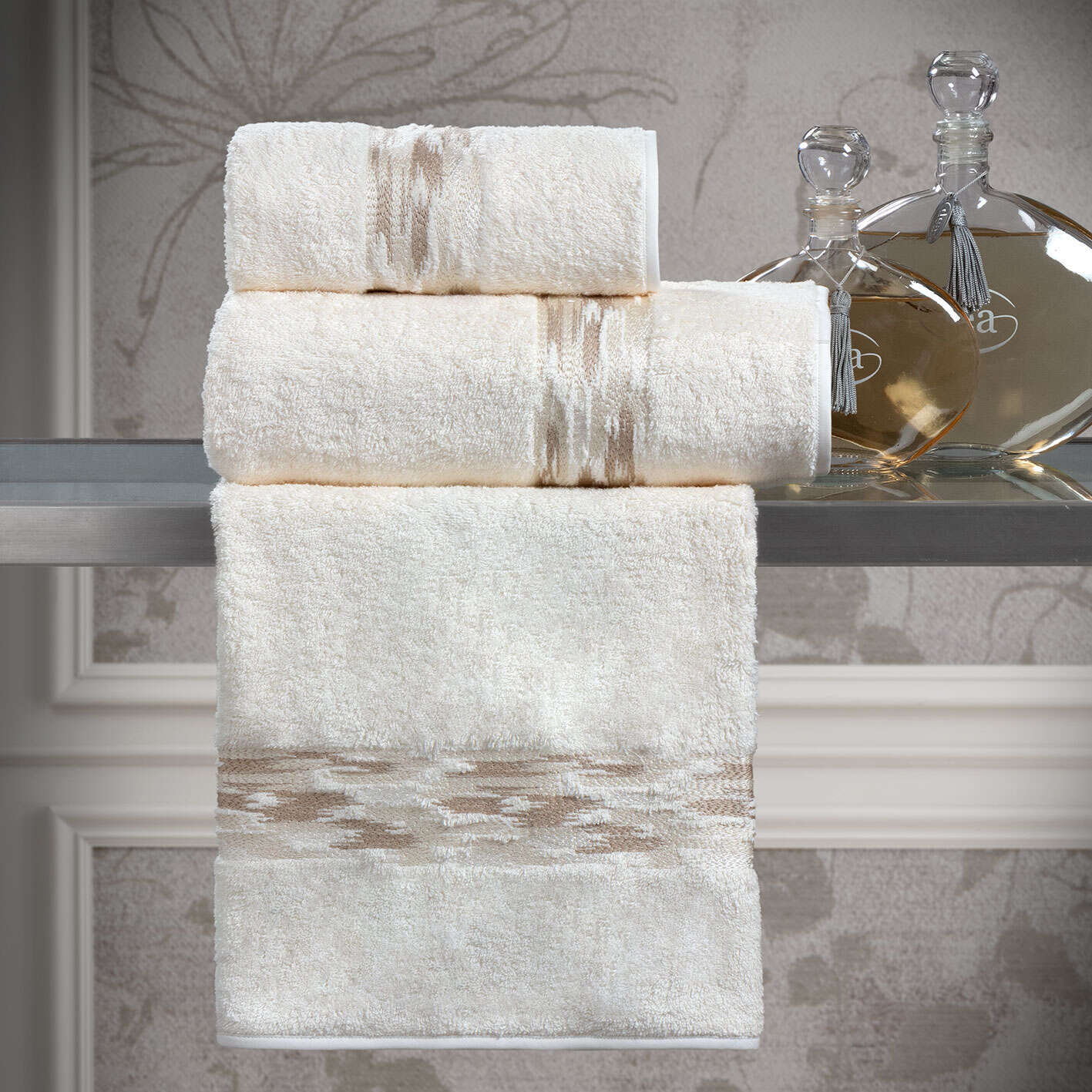 Affresco Embroidery Terry Towel By Dea Linens | Fine Linens