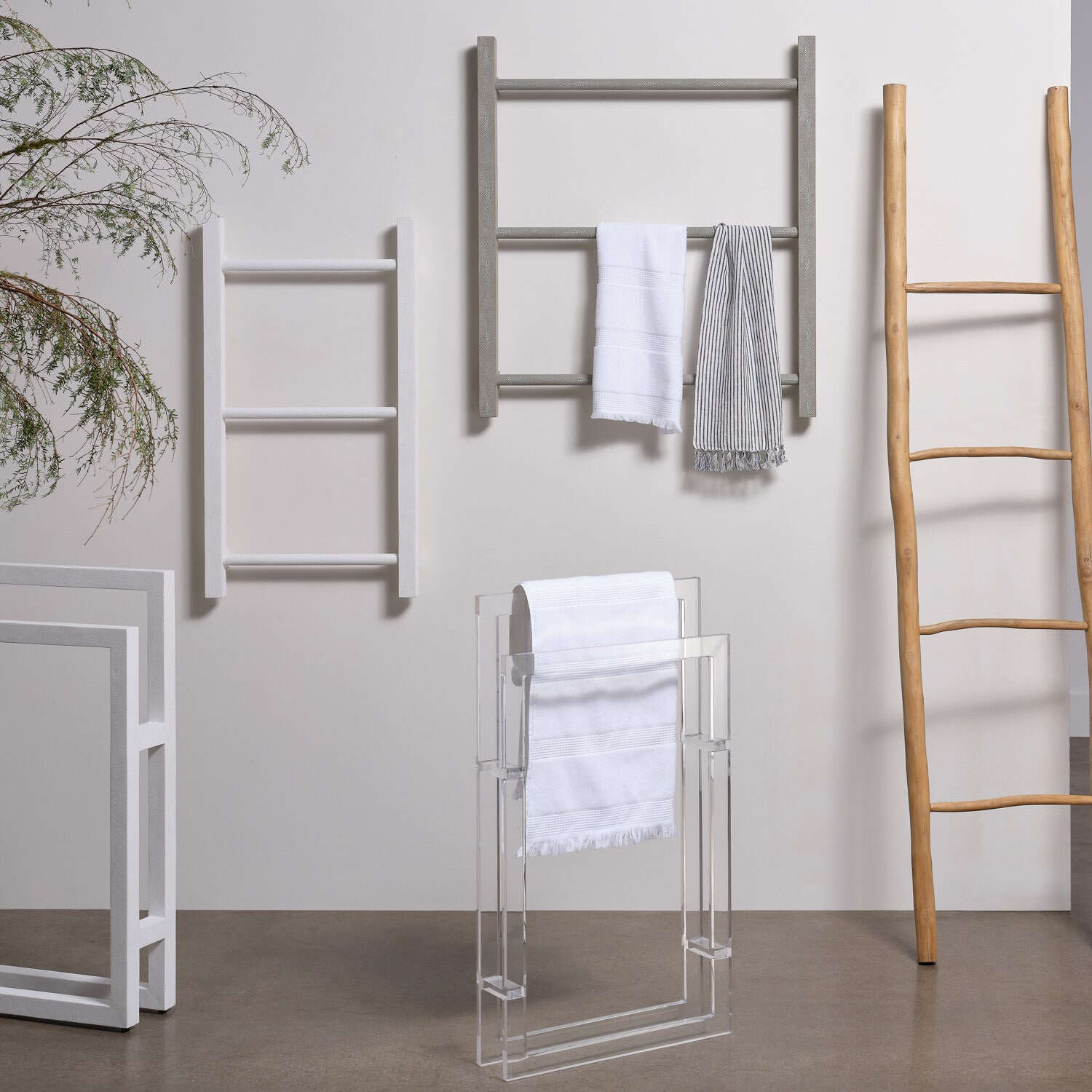 Ramsey Wall Hanging Towel Rack by Pigeon & Poodle | Fine Linens