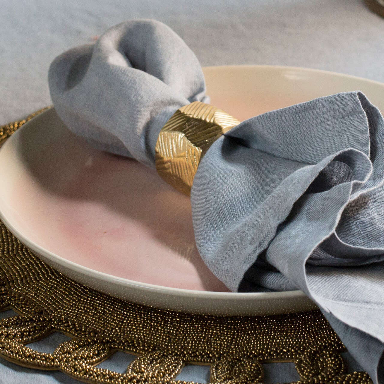Gian Napkin Ring by Blue Pheasant | Fine Linens