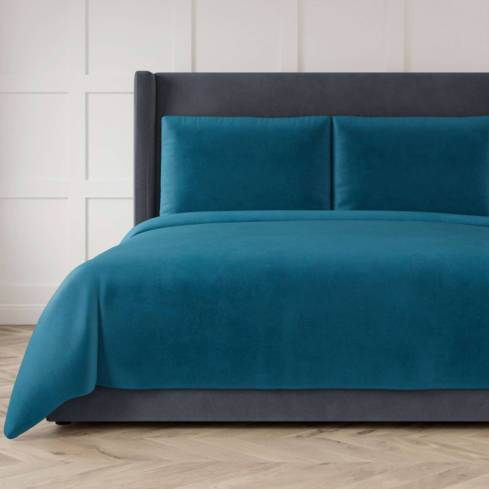 Modern Velvet Coverlet by Ann Gish | Fine Linens