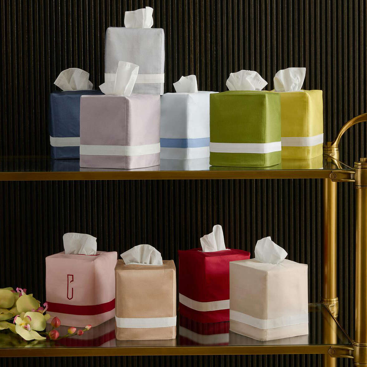 Nocturne Tissue Box Cover by Matouk | Fine Linens