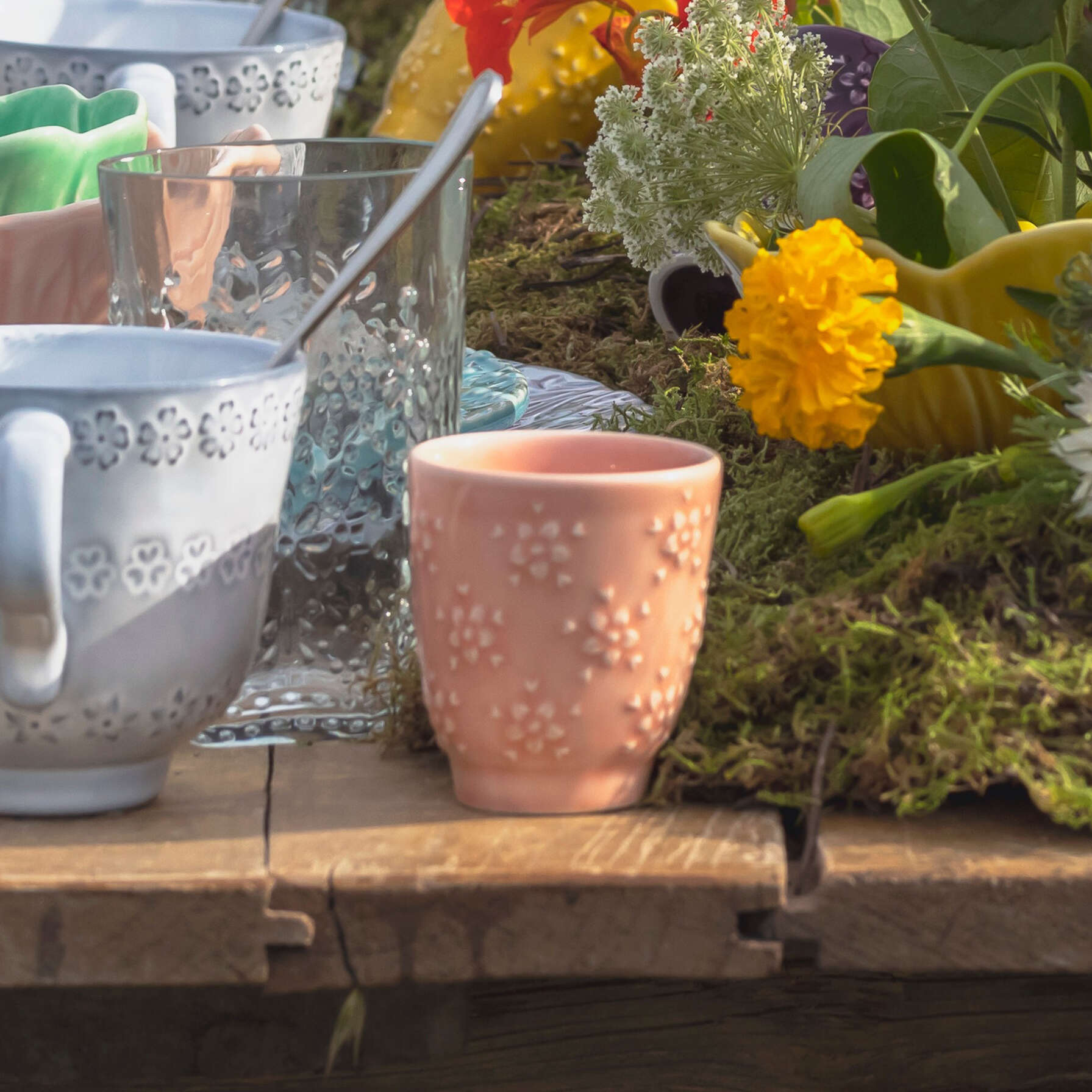 Flora Coffee Cup by Bordallo Pinheiro | Fine Linens