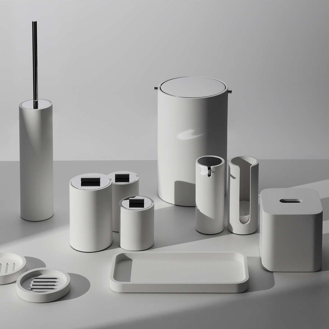 Stone Bin by Decor Walther | Fine Linens