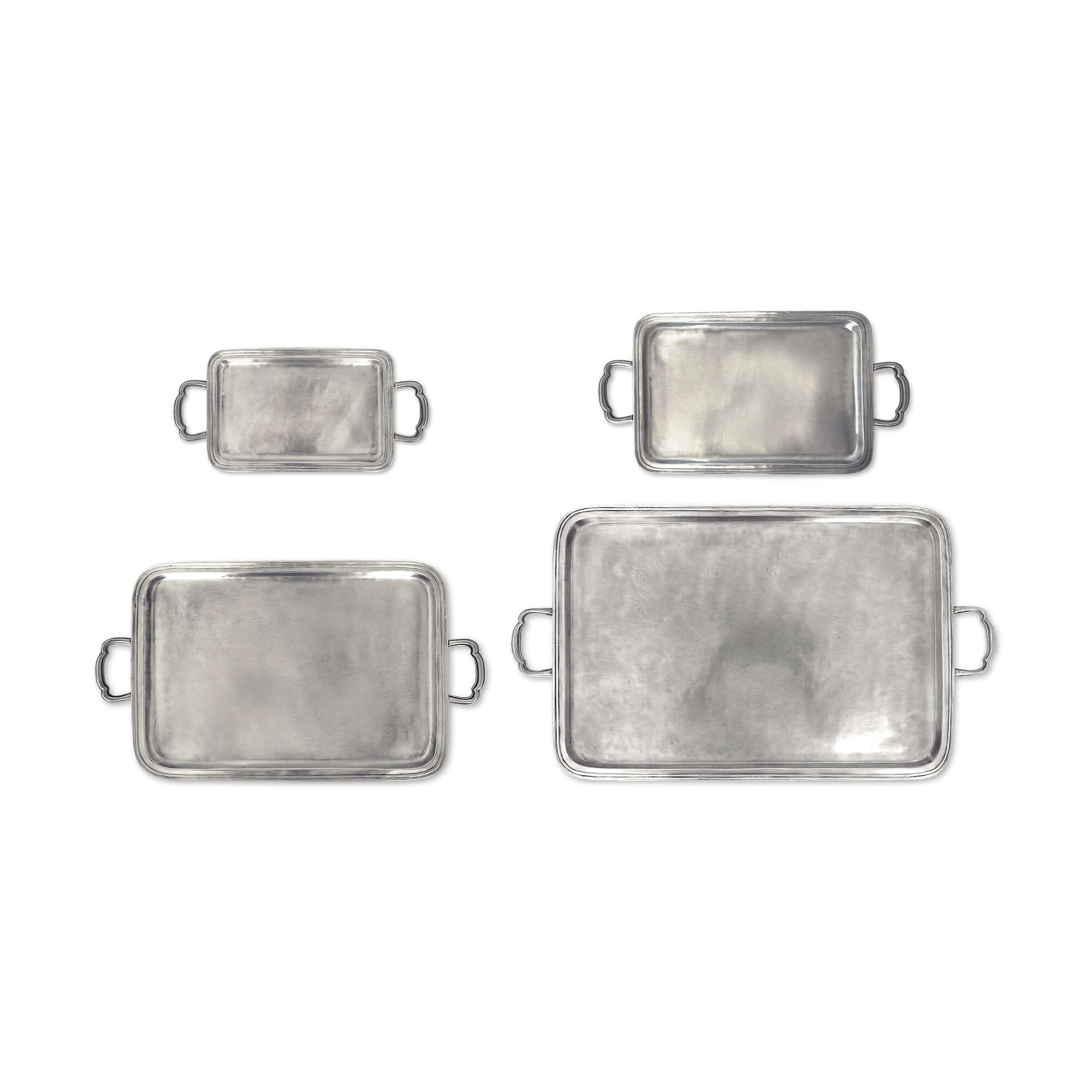 Lago Rectangle Tray with Handles by Match | Fine Linens