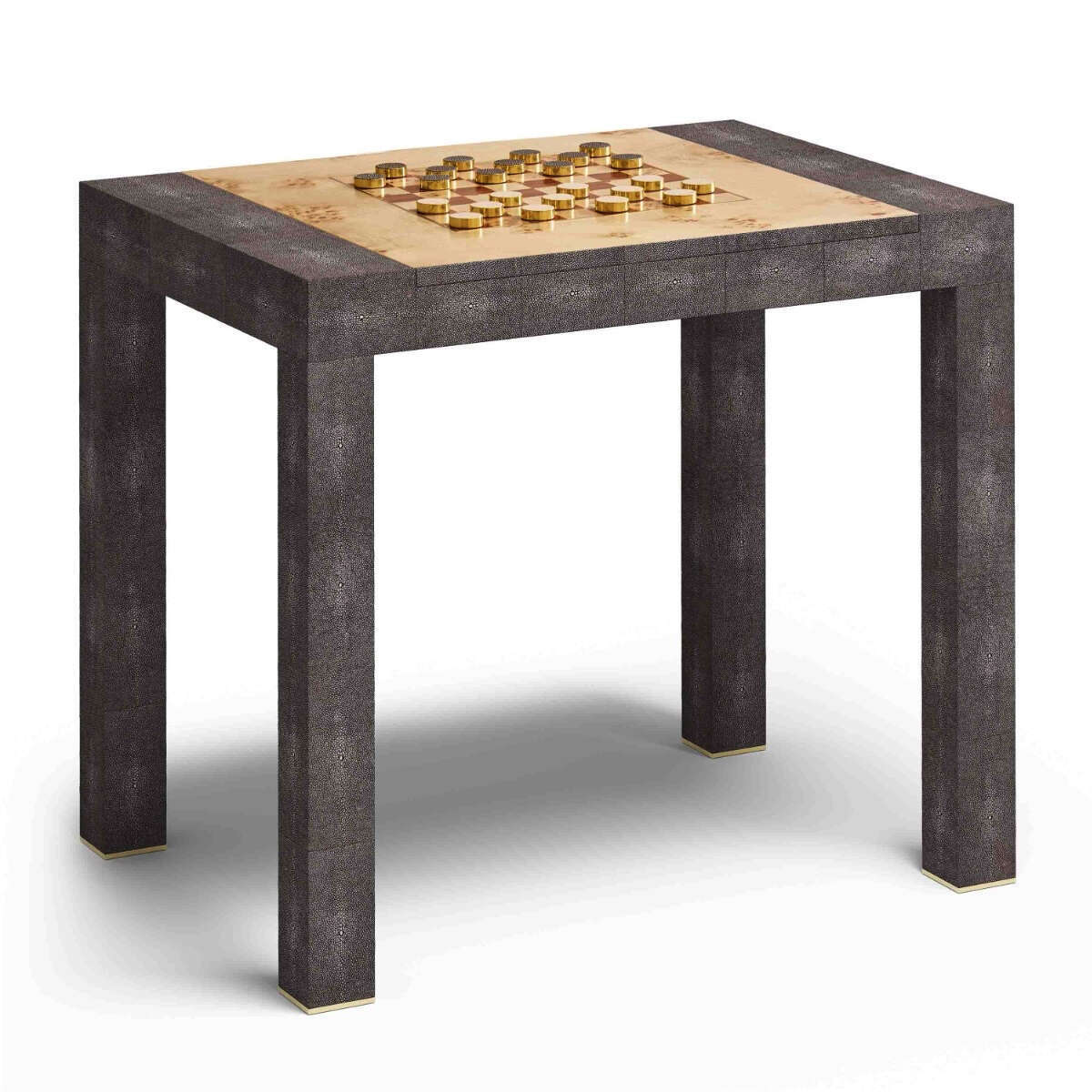 Shagreen Game Table with Dice by Aerin | Fine Linens