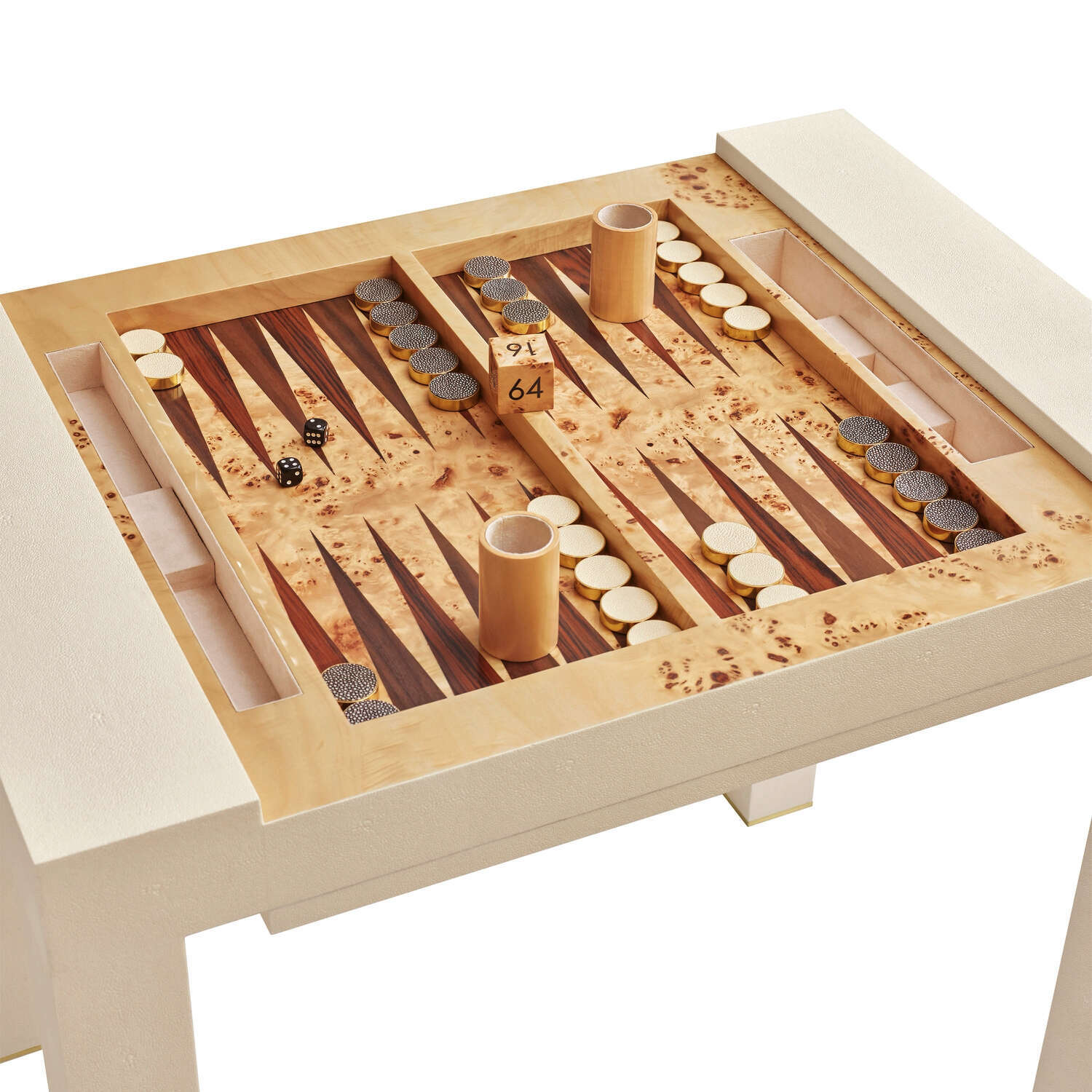 Shagreen Game Table with Dice by Aerin | Fine Linens