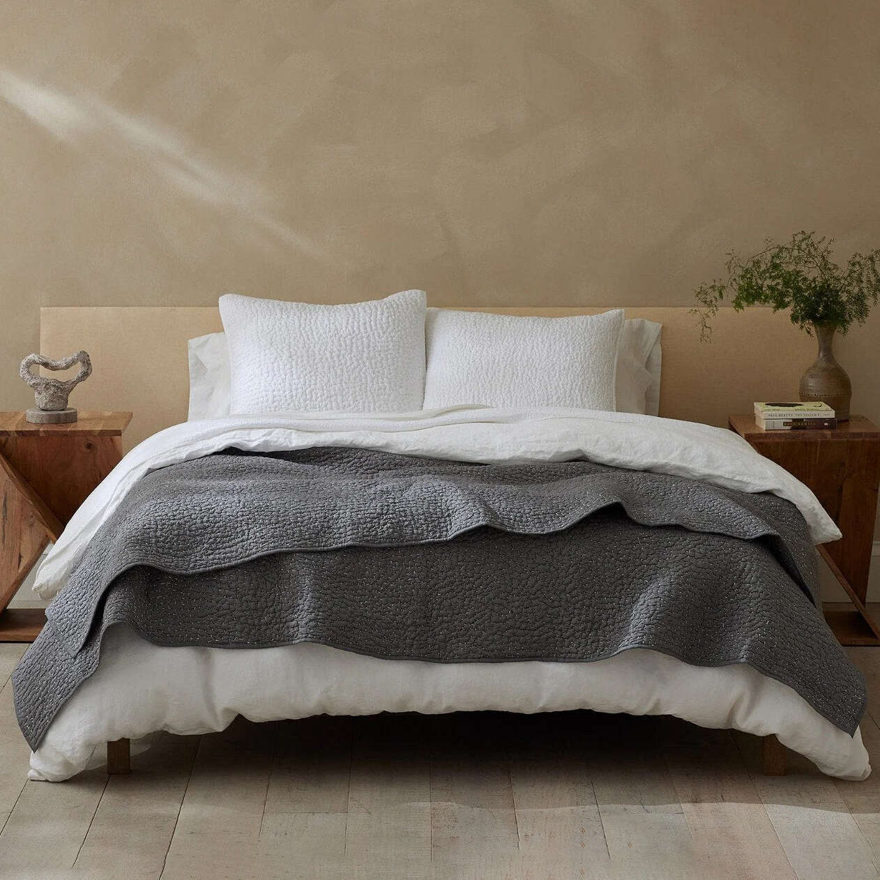 Pebbled Handstitched Organic Quilt by Coyuchi | Fine Linens