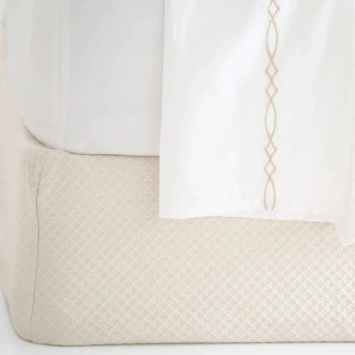 Petite Trellis Matelasse by Pine Cone Hill Box Spring Cover | Fine Linens