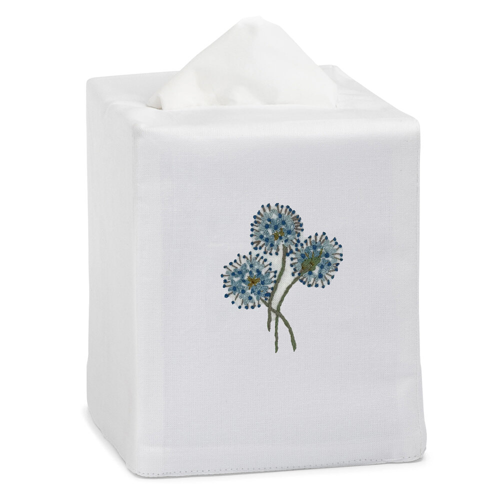 Agapantha Tissue Box Covers by Henry Handwork | Fine Linens