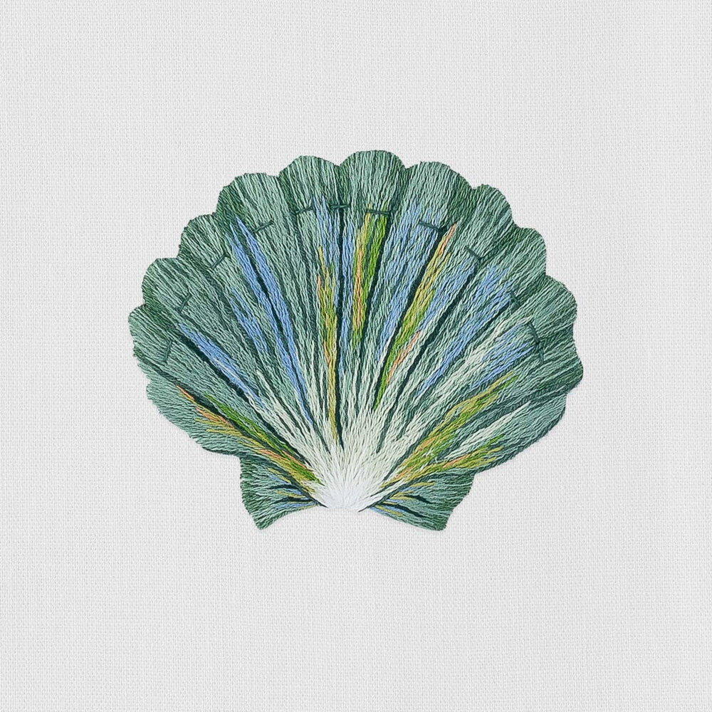 Shell Scallop Hand Towel by Henry Handwork | Fine Linens